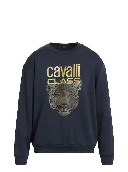 Roberto Cavalli Sweatshirt In Polyester And Cotton - Navy