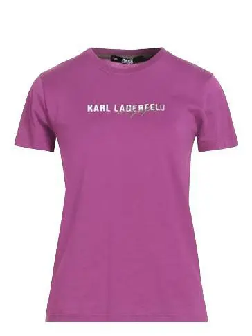 Karl Lagerfeld T-shirt In Organic Cotton - Purple
