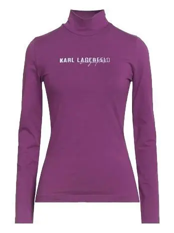 Karl Lagerfeld T-shirt In Cotton And Elastane - Purple
