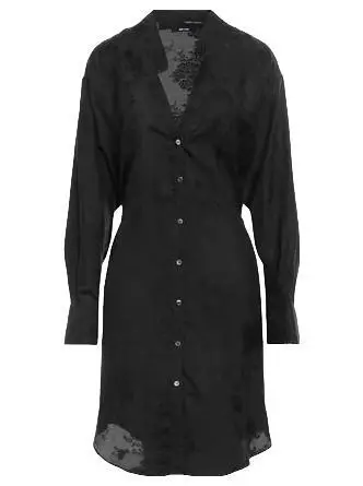 Isabel Benenato Mini Shirt Dress - Black