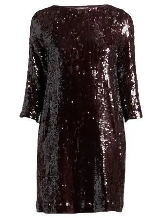 Liviana Conti Sequined Mini Dress - Brown