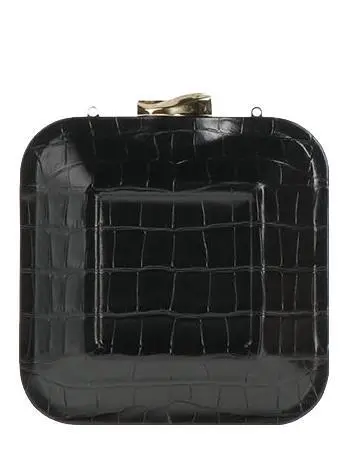 Bally Leather Minaudière Bag - Black
