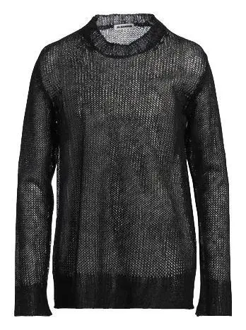 JIL SANDER Crewneck Long Sleeve Sweater - Black