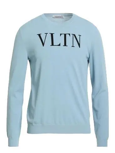 Valentino Garavani Sweater In Light Viscose And Polyamide - Blue