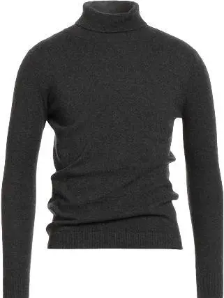 Malo Optimum Turtleneck Charcoal Merino Wool Cashmere - Grey