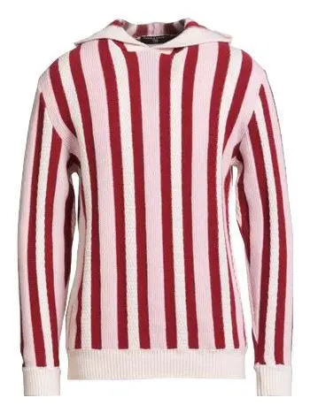 DANIELE FIESOLI Striped Merino Wool Cashmere Knit Sweater - Red