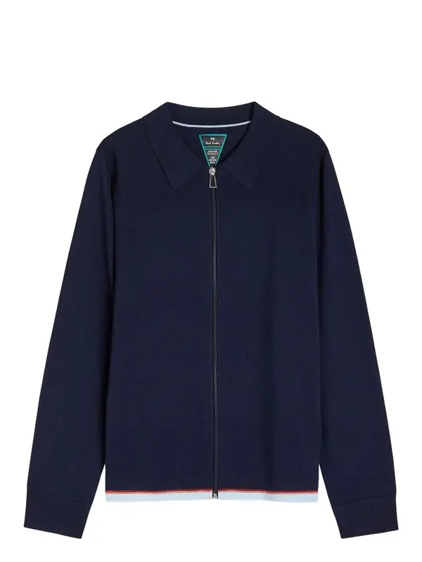 Paul Smith Panelled Wool Jumper - Navy