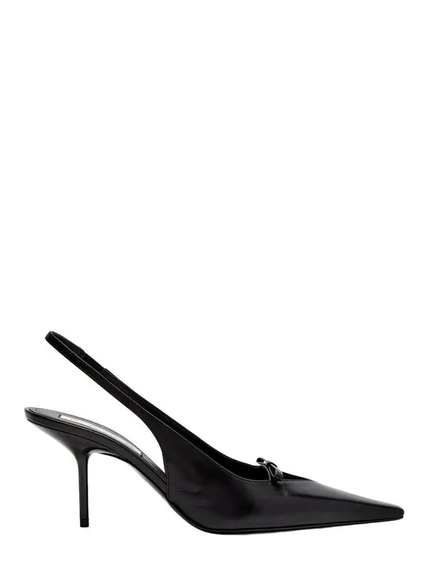 Victoria Beckham 75 Leather Slingback Pumps - Black