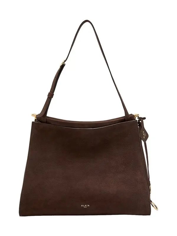 Alaïa Nubuck Shoulder Bag - Chocolate