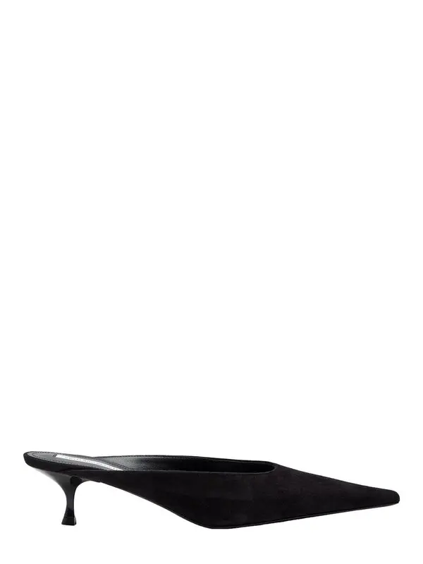 Victoria Beckham 45 Suede Mules - Black