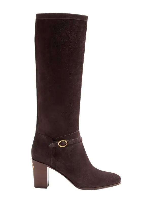 Valentino Garavani Pattie Crust Leather Boots - Brown