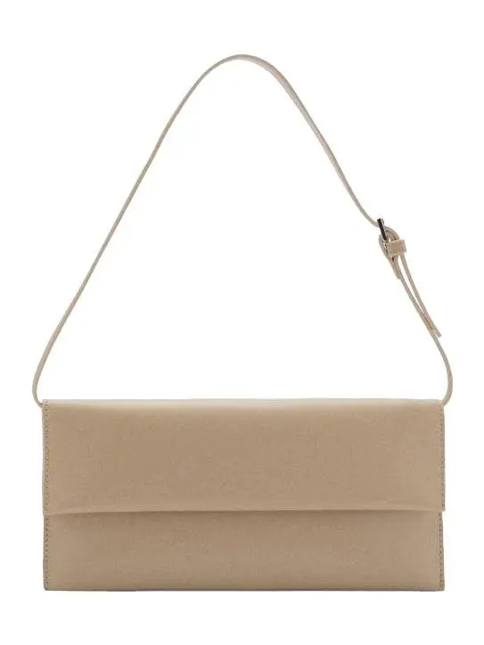 Mango Faux Leather Shoulder Bag - Medium Brown
