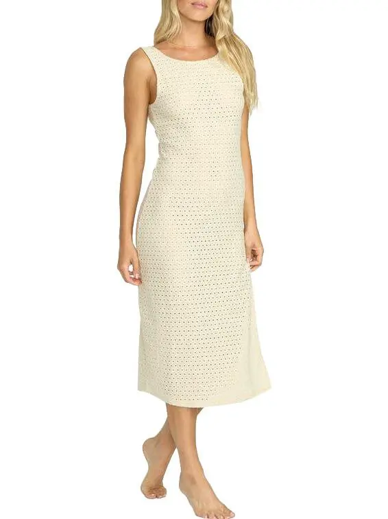 BILLABONG Eyelet Cover-up Midi Dress - Whitecap