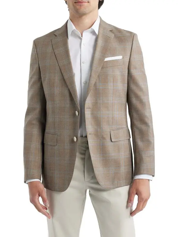 Hugo Boss Hutson Slim-fit Sport Coat - Open Brown