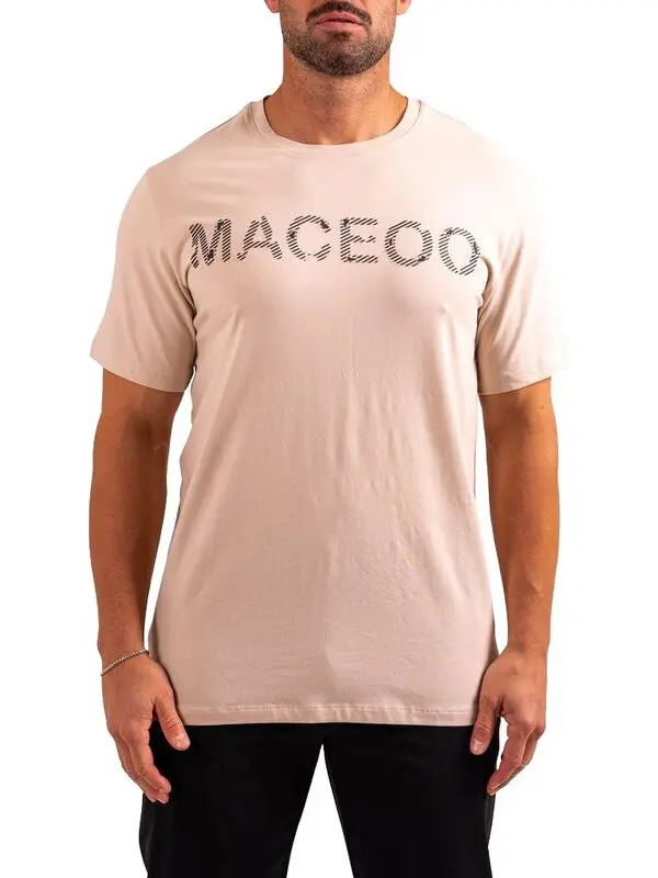 MACEOO Logo Graphic T-shirt - Light Brown