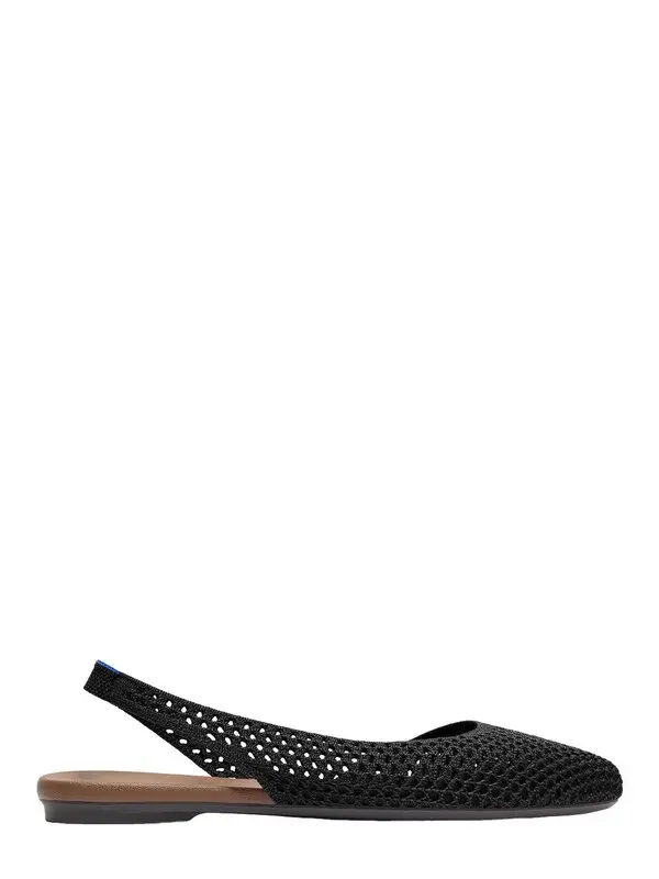 Rothy's The Almond Slingback - Black Mesh