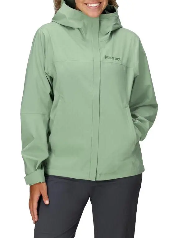 MARMOT Precip® Eco Pro Waterproof Hooded Jacket - Agate Green