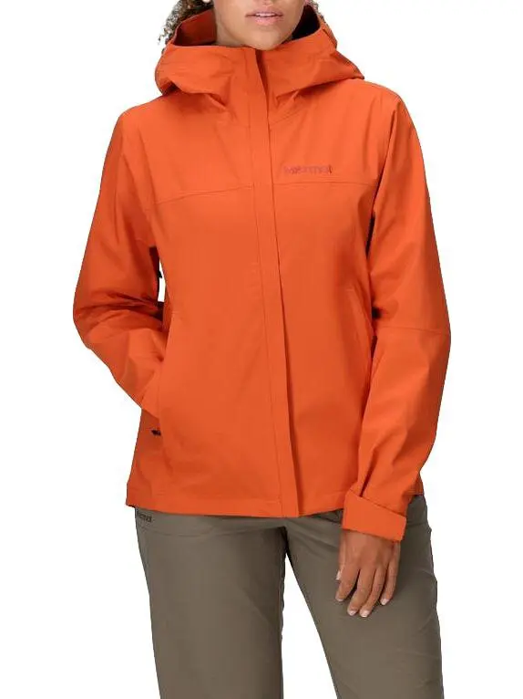 MARMOT Precip® Eco Pro Waterproof Hooded Jacket - Ginger Blossom