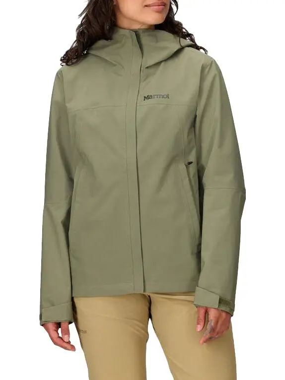MARMOT Precip® Eco Pro Waterproof Hooded Jacket - Olive Grove