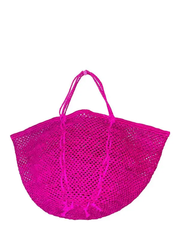 ZANATANY CONCEPTS Sinah Raffia Tote Bag - Fushia