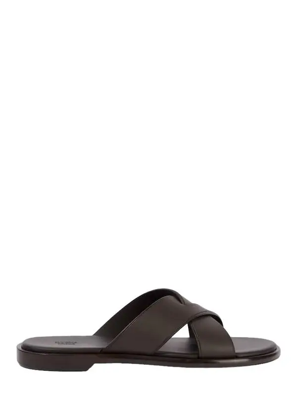 Zegna Leather Sandals - Brown