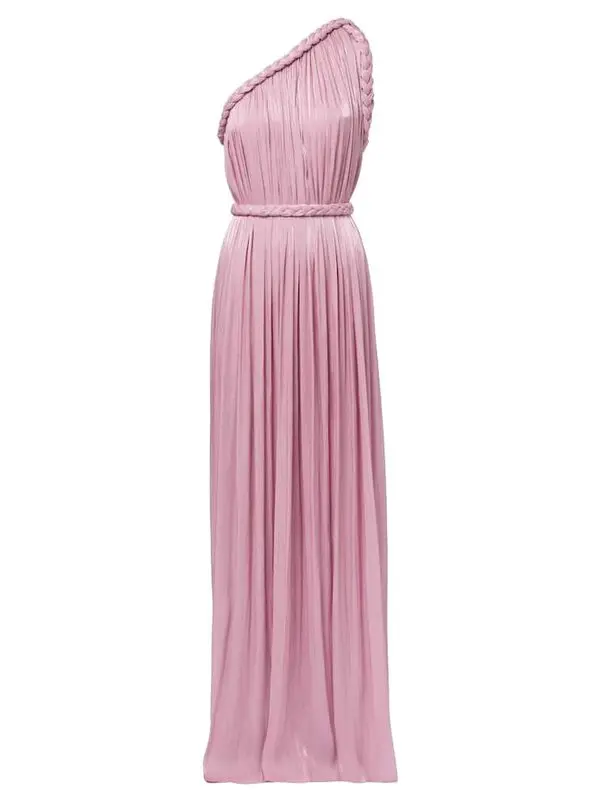 Costarellos Isilda Lamé Georgette Gown - Pink