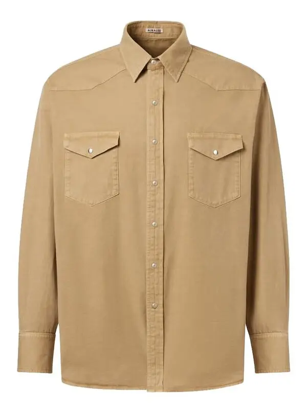 Auralee Cotton Gabardine Shirt - Beige