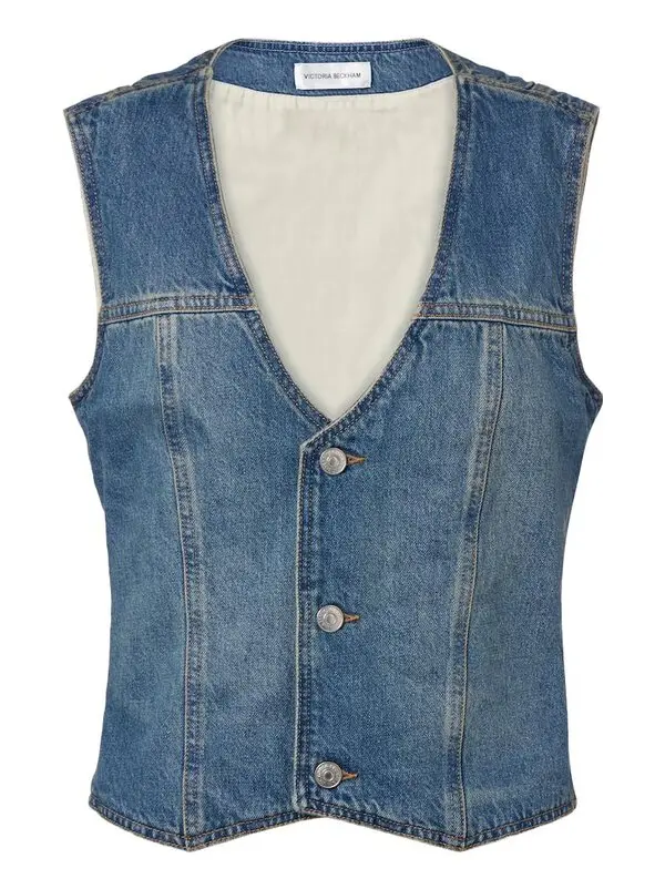 Victoria Beckham Denim Vest - Blue