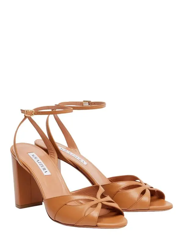 AQUAZZURA Moves Leather Sandals - Brown