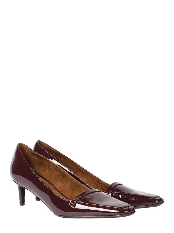 Khaite Celia 50 Patent Leather Pumps - Burgundy