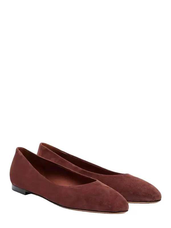 Paris Texas Lavinia Suede Ballet Flats - Brown