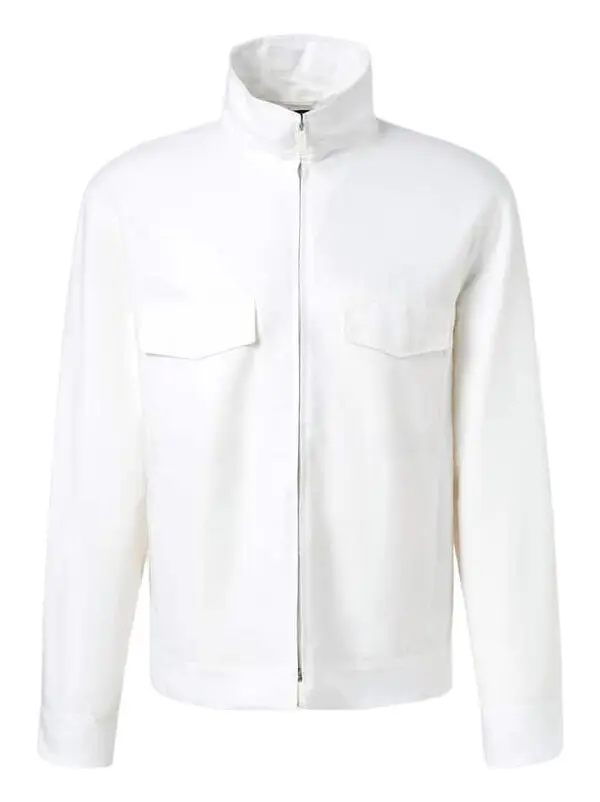 Zegna Cotton, Linen, And Silk Jacket - White