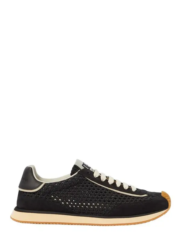 Dolce & Gabbana Dg Cushion Suede-trimmed Sneakers - Black