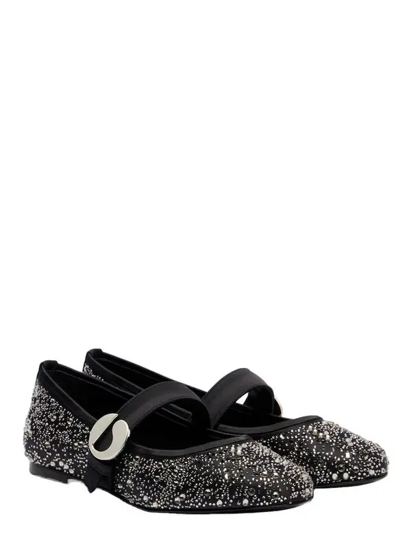 Coperni Embellished Ballerina Flats - Black