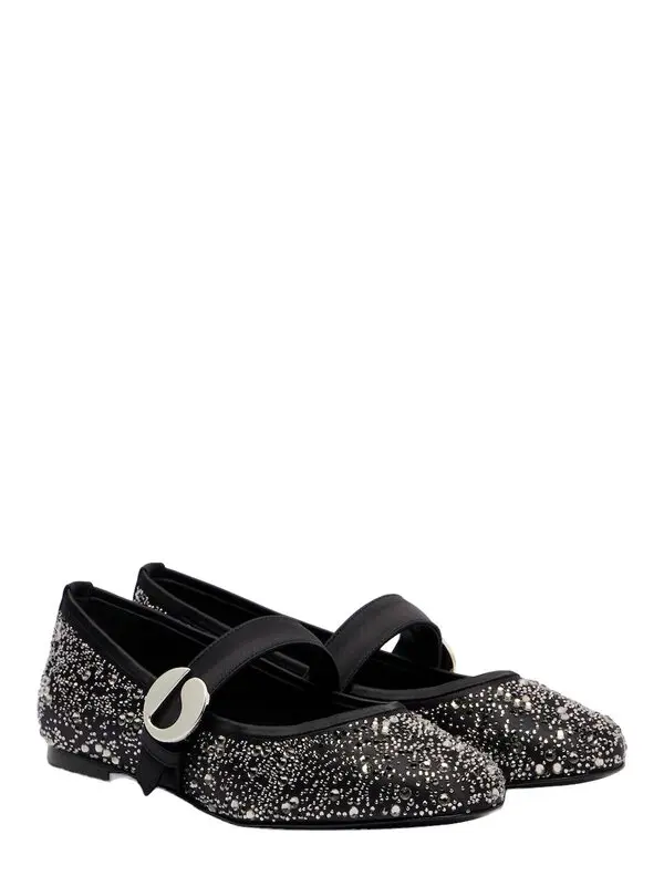 Coperni Embellished Ballerina Flats - Black