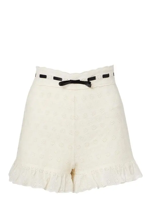 Valentino Garavani Floral Cotton Shorts - White