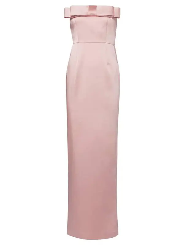 THE NEW ARRIVALS ILKYAZ OZEL Sisu Bow-detail Gown - Pink