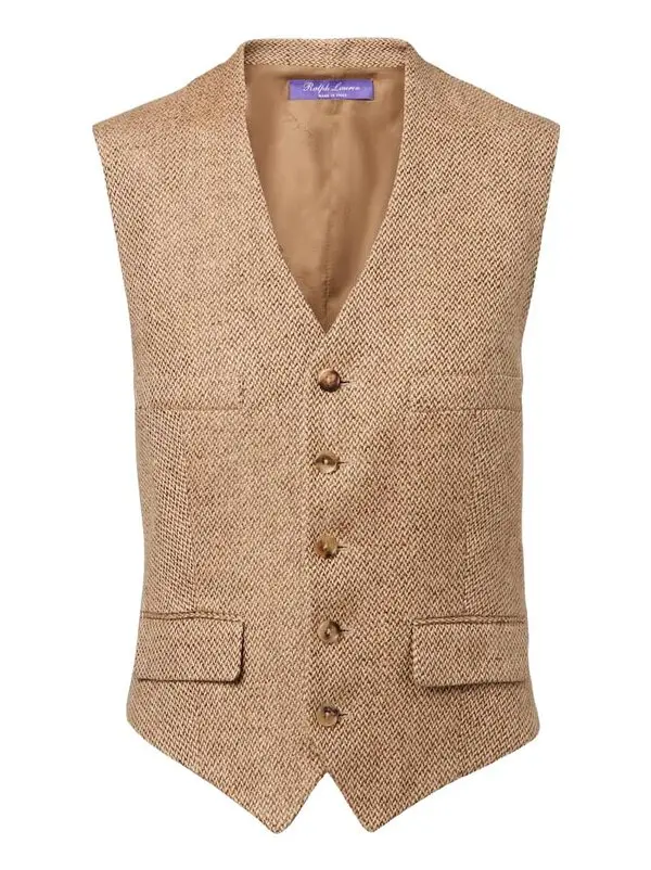 Ralph Lauren Holland Linen Tweed Vest - Brown