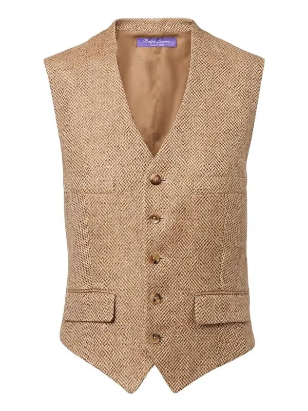 Ralph Lauren Holland Linen Tweed Vest - Brown