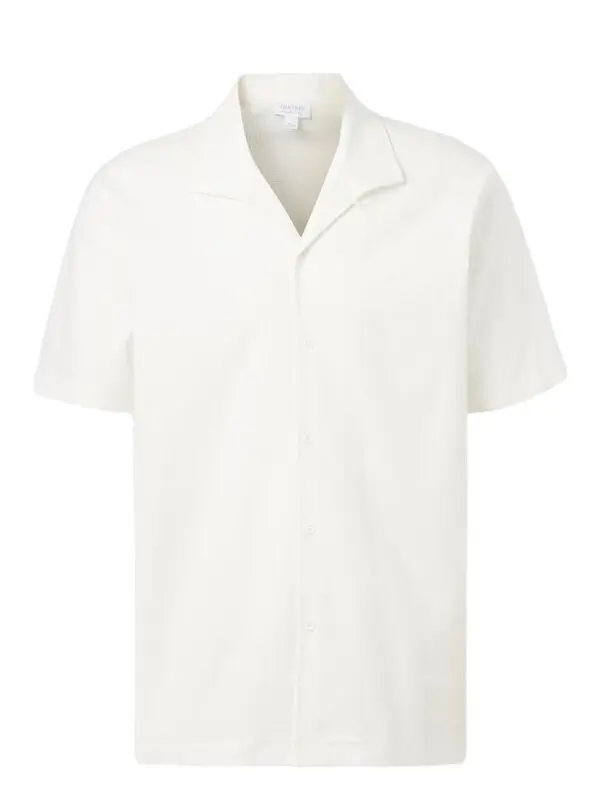 Sunspel Cotton Jersey Shirt - White