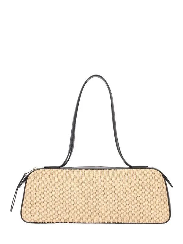 Khaite Simona Raffia Shoulder Bag - Beige