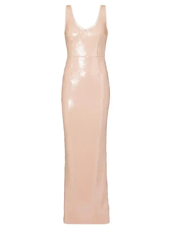 THE NEW ARRIVALS ILKYAZ OZEL Manu Sequin Gown - Pink