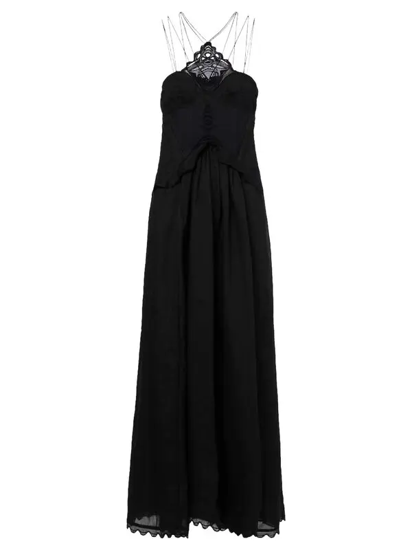 Isabel Marant Étoile Lindy Lace-trimmed Maxi Dress - Black