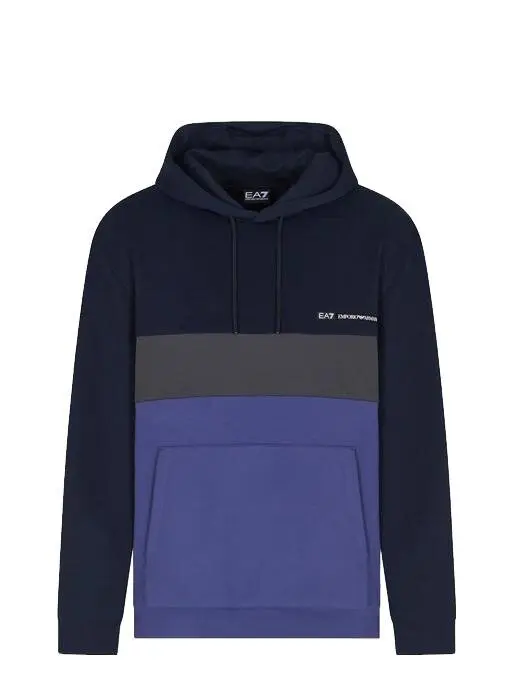 Emporio Armani Athletic Colour Block Hooded Sweatshirt - Navy