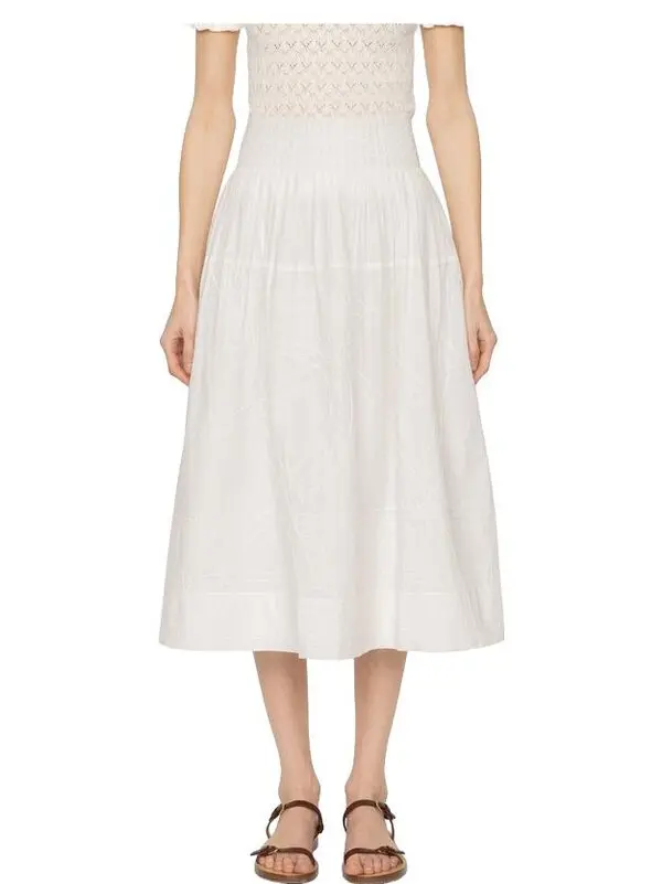 Sea Camden Midi Skirt - White