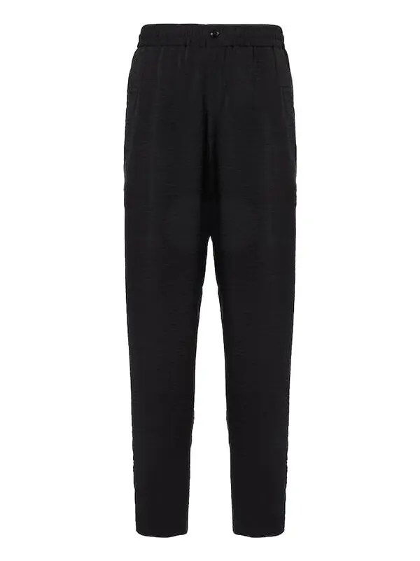 Giorgio Armani Jacquard Straight Pants - Blue