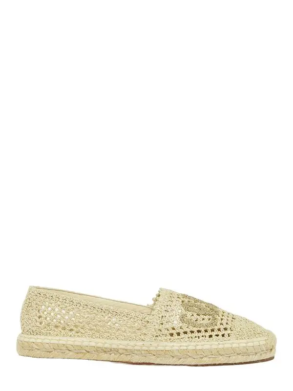 Chloé Isla Crochet Knit Espadrilles - Natural Brown
