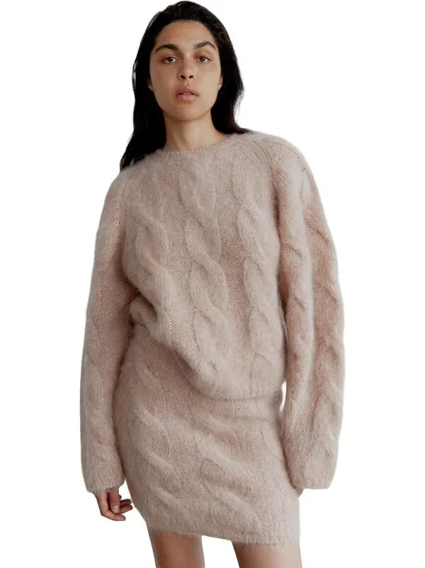 BY MALENE BIRGER Elliota Mohair Skirt - Light Pink