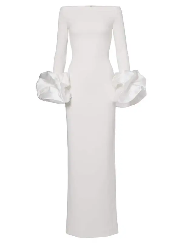 Solace London Talia Off-shoulder Gown - White