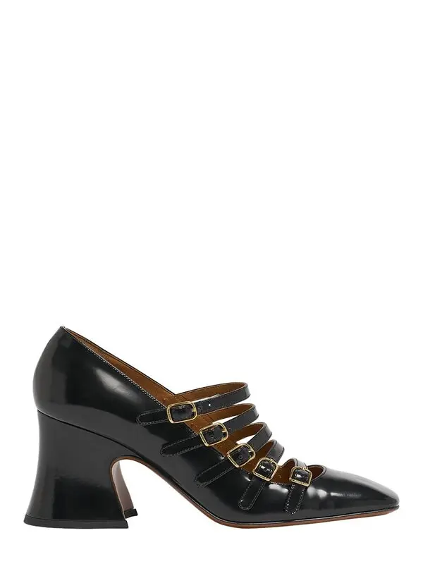 Chloé Janis Patent Leather Mary Jane Pumps - Black